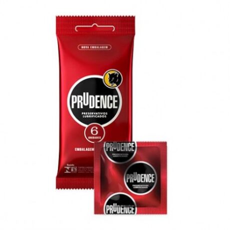 Preservativo Tradicional Lubrificado Prudence 6 unid - Loja Pimenta