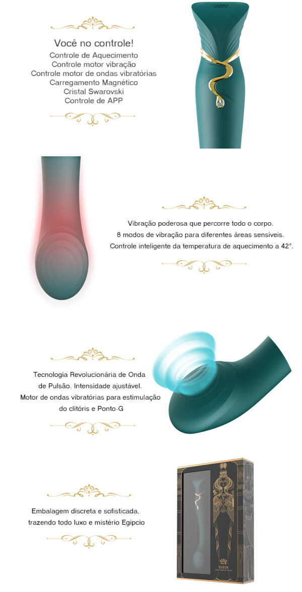 Vibrador ZALO - Queen G Spot PulseWave Vibrator - Vermelho - Sex shop ...